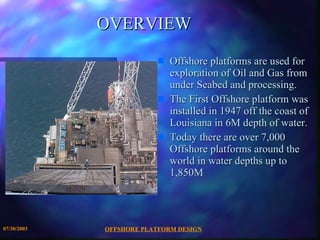 Offshore Structures Presentation | PPS