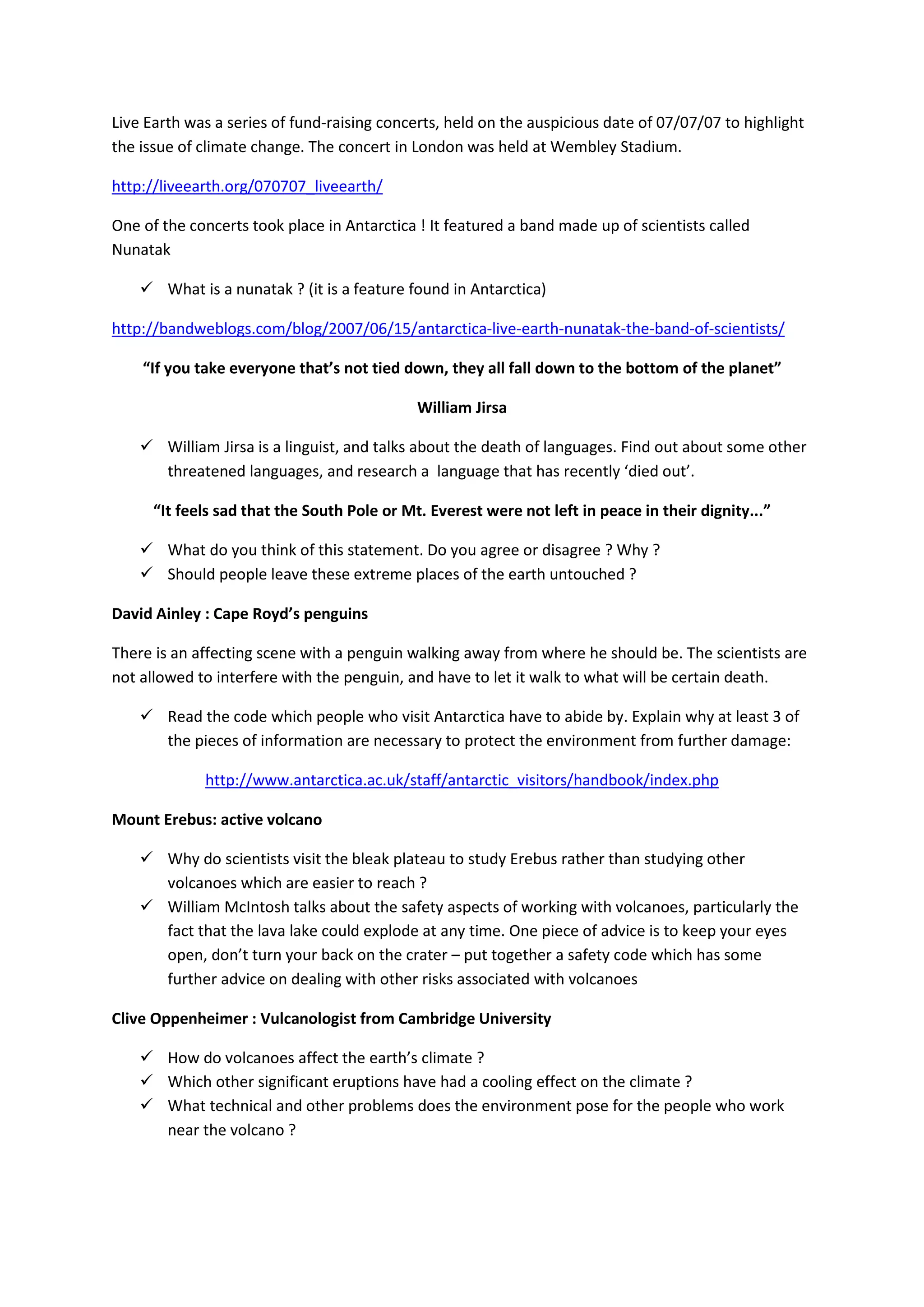 Teachers' Notes to accompany Werner Herzog film | PDF