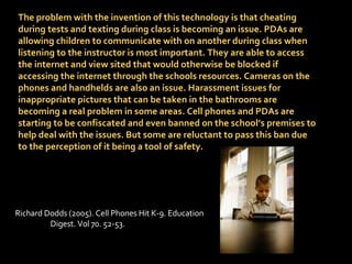 PDA's ANd handhelds in Education | PPT