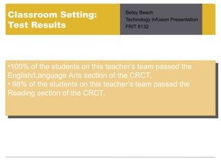 Technology Infusion Presentation | PPT