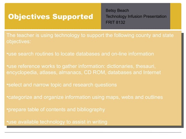 Technology Infusion Presentation | PPT