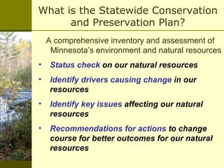 Statewide Conservation & Preservation Plan | PPT