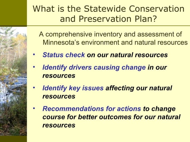 Statewide Conservation & Preservation Plan | PPT