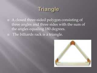 Geometry in the Real World | PPTX | Sports Equipment | Sports