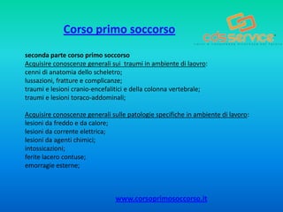 Programma Corso Primo Soccorso | PPTX