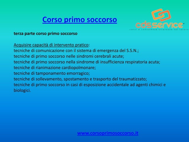 Programma Corso Primo Soccorso | PPTX