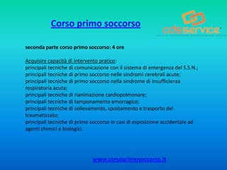 Programma Corso Primo Soccorso | PPTX