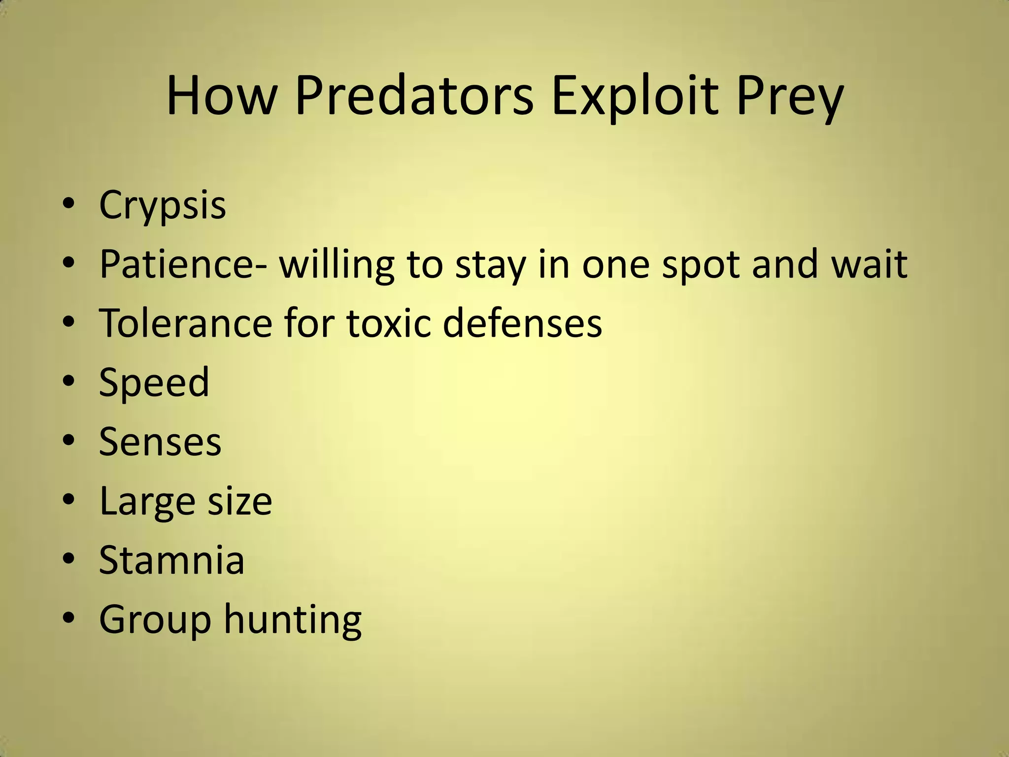 Predator/Prey Interactions | PPTX | Hunting and Shooting | Sports