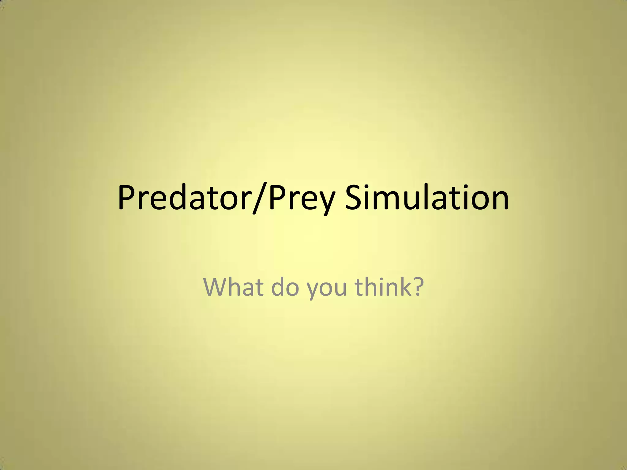 Predator/Prey Interactions | PPTX