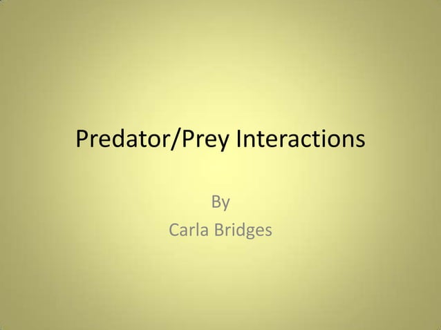 Predator/Prey Interactions | PPTX | Hunting and Shooting | Sports