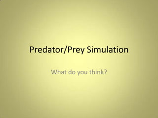 Predator/Prey Interactions | PPTX