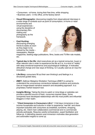 Consumer Insights Techniques & Methodologies: ¿how to deliver ...