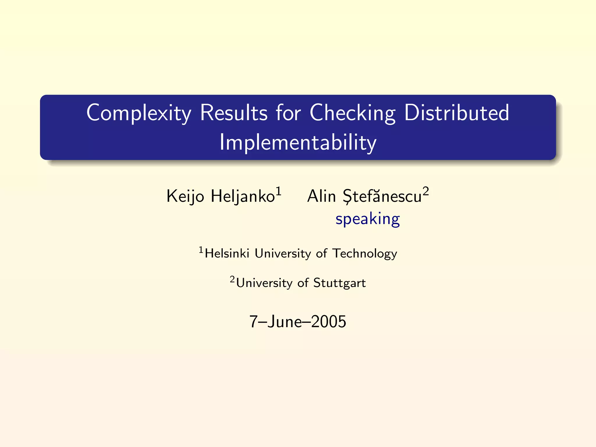 Slides for ACSD'05 conference | PPT