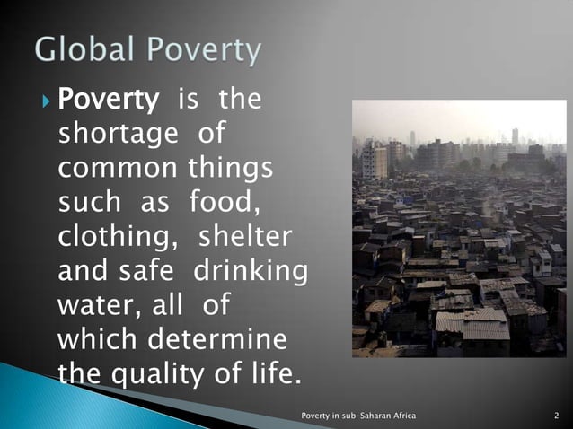 Poverty in sub-Saharan Africa | PPTX