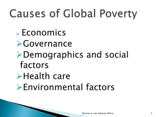 Poverty in sub-Saharan Africa | PPTX