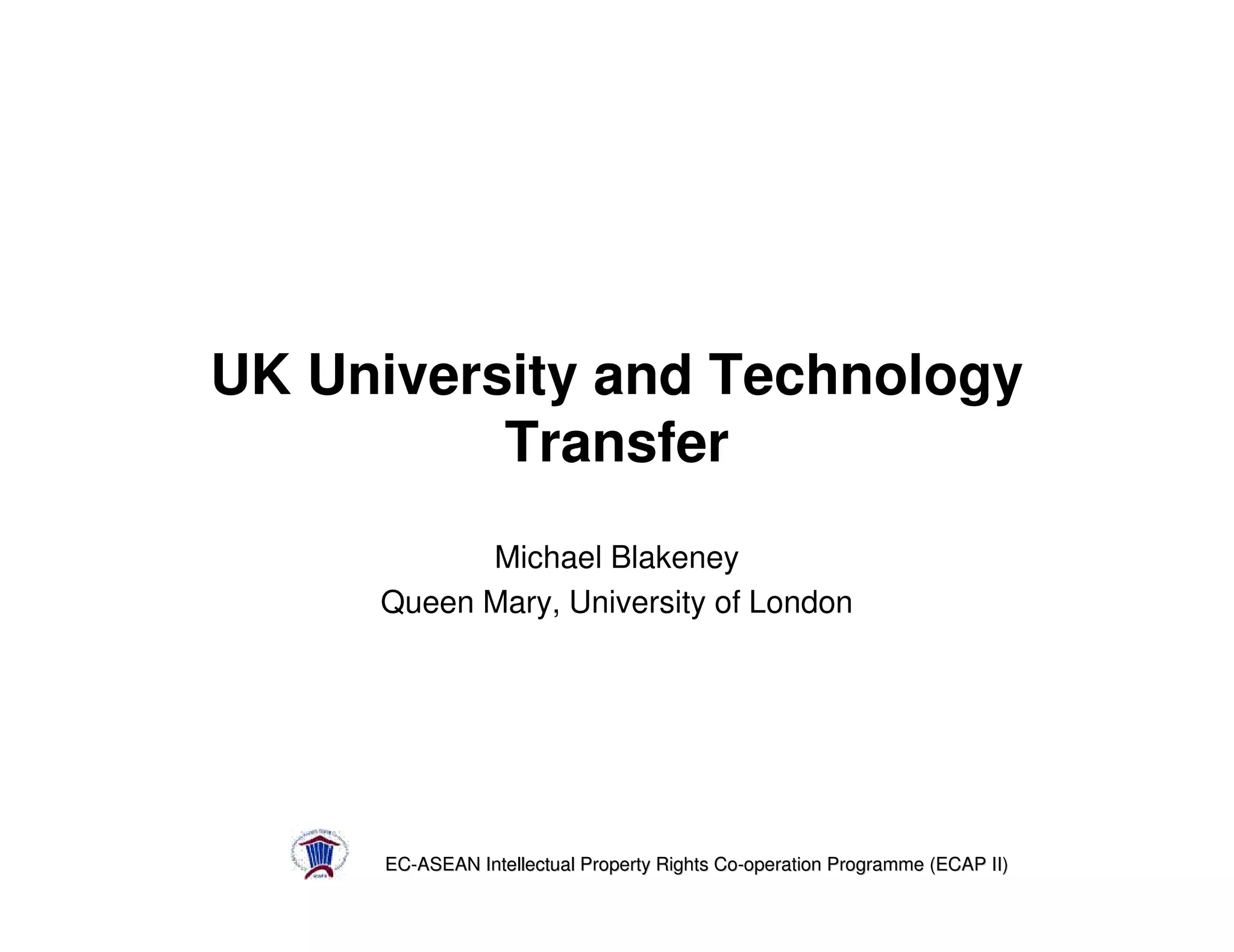 UK University Technology Transfer | PDF