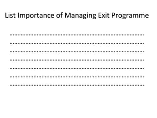 Organisational Entry and Exit Management | PPT