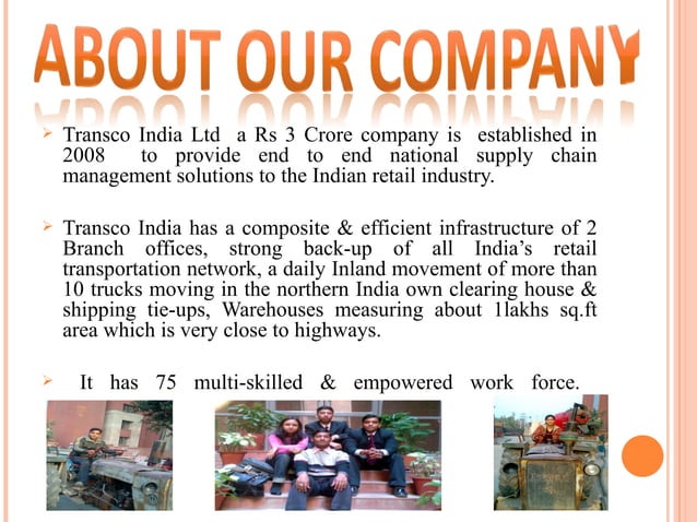 A project on supply chain management | PPT