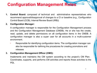 software configuratiom management role n resposnbilities | PPT