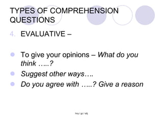 READING COMPREHENSION SUMMARY | PPSX