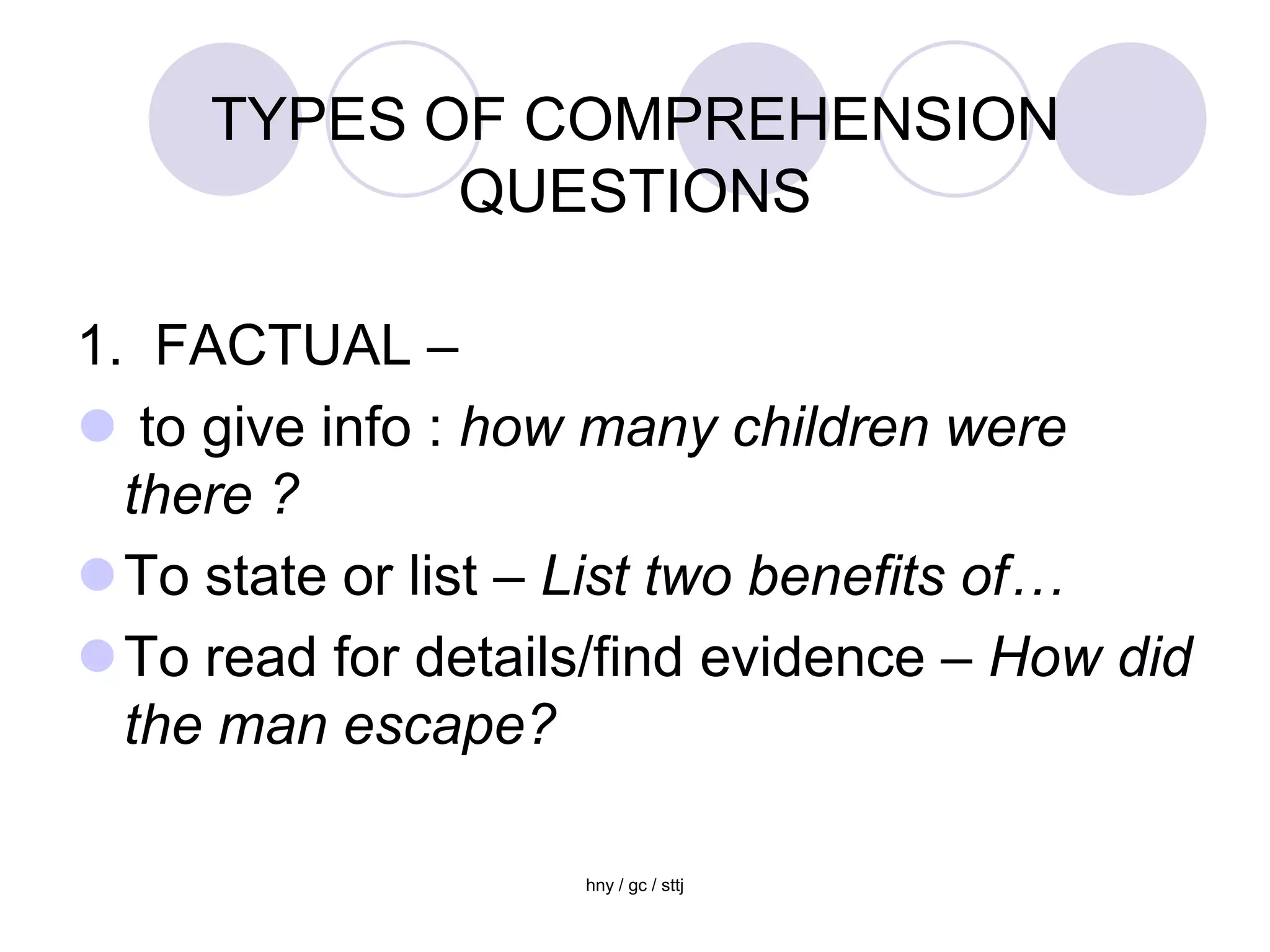READING COMPREHENSION - SUMMARY | PPSX