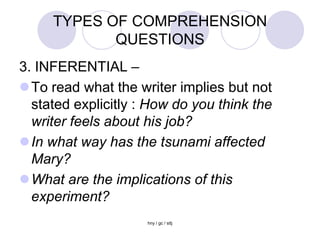 READING COMPREHENSION - SUMMARY | PPSX