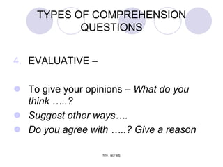 READING COMPREHENSION - SUMMARY | PPSX