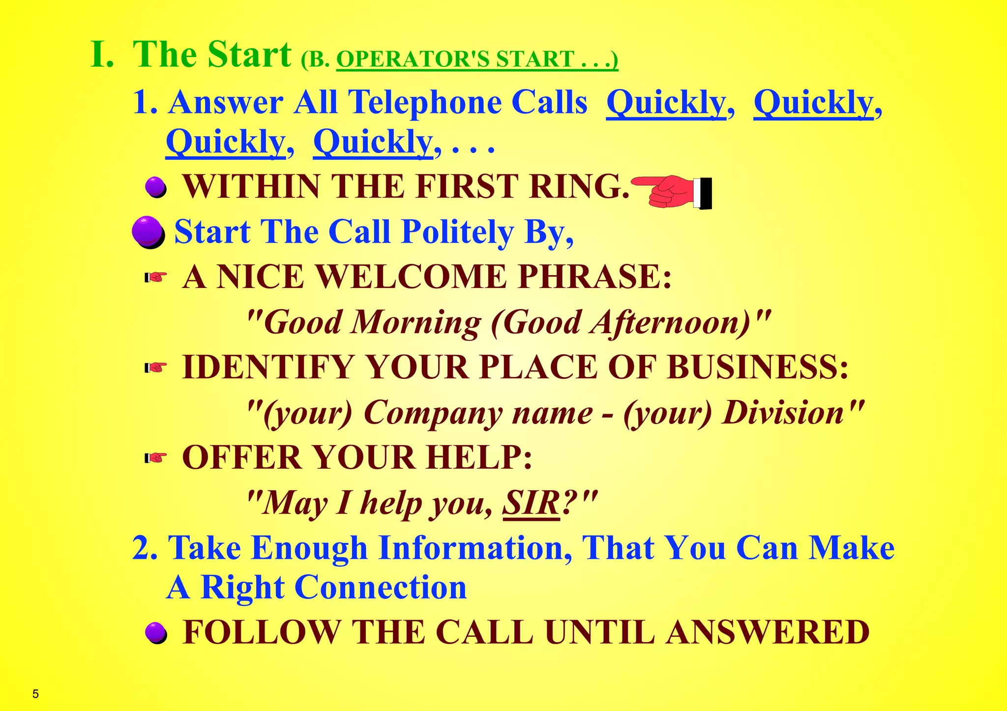 Telephone Courtesy Guidelines | PDF | Phone Services | Home Utilities