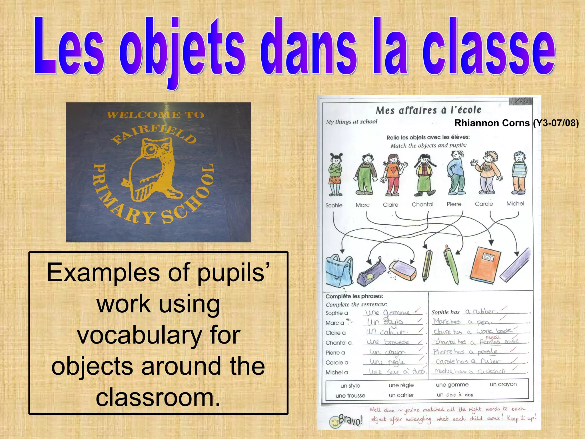 Classroom objects | PPT | Education