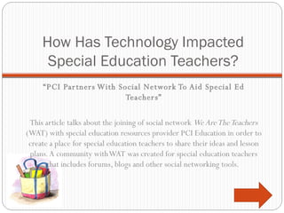 Technology In Special Education | PPT