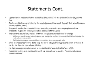 George Lipsitz "We know what time it is" | PPT