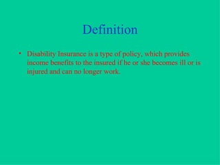 Disability Insurance | PPT