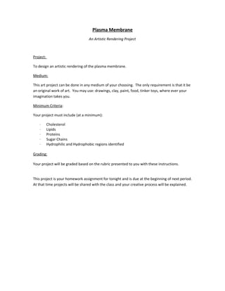 Plasma Membrane Artistic Rendering | DOC