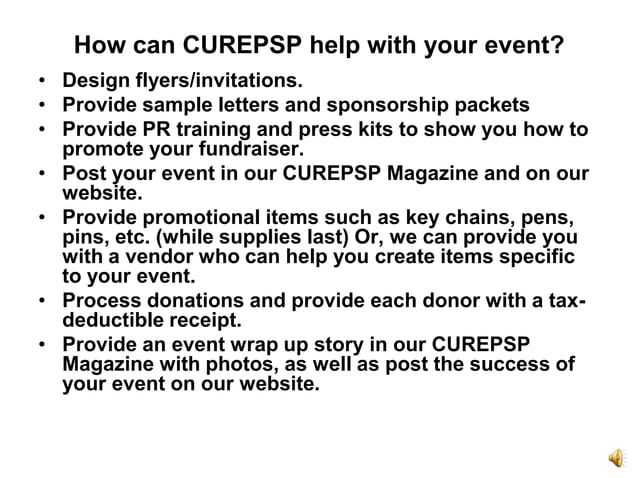 CurePSP Fundraising | PPTX