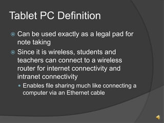 Tablet PCs in Education | PPTX
