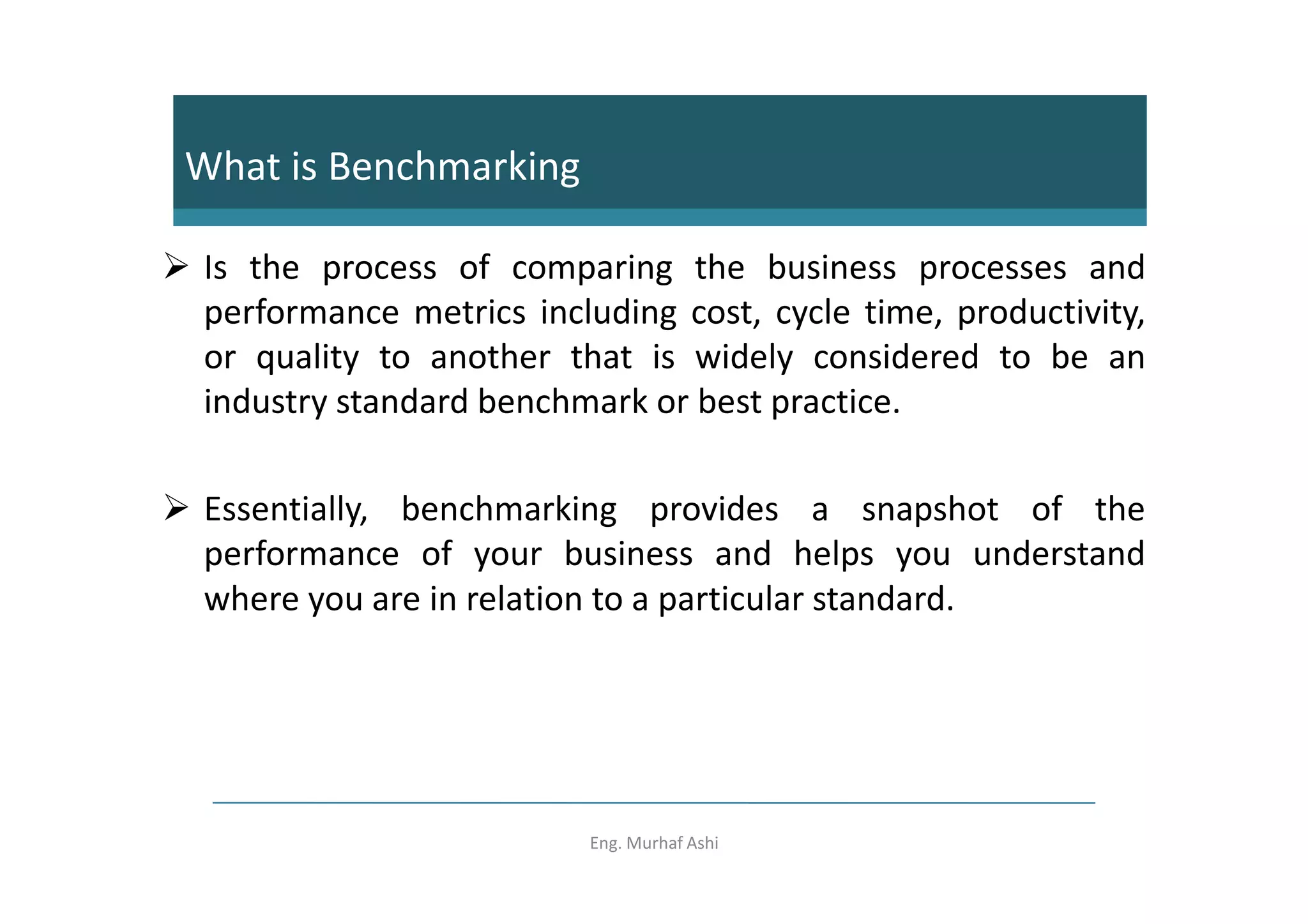 Benchmarking | PDF