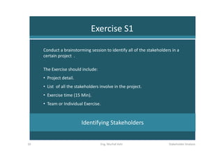 Stakeholder Analysis | PDF