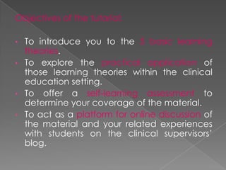 Learning theories in clinical education of OTs | PPT