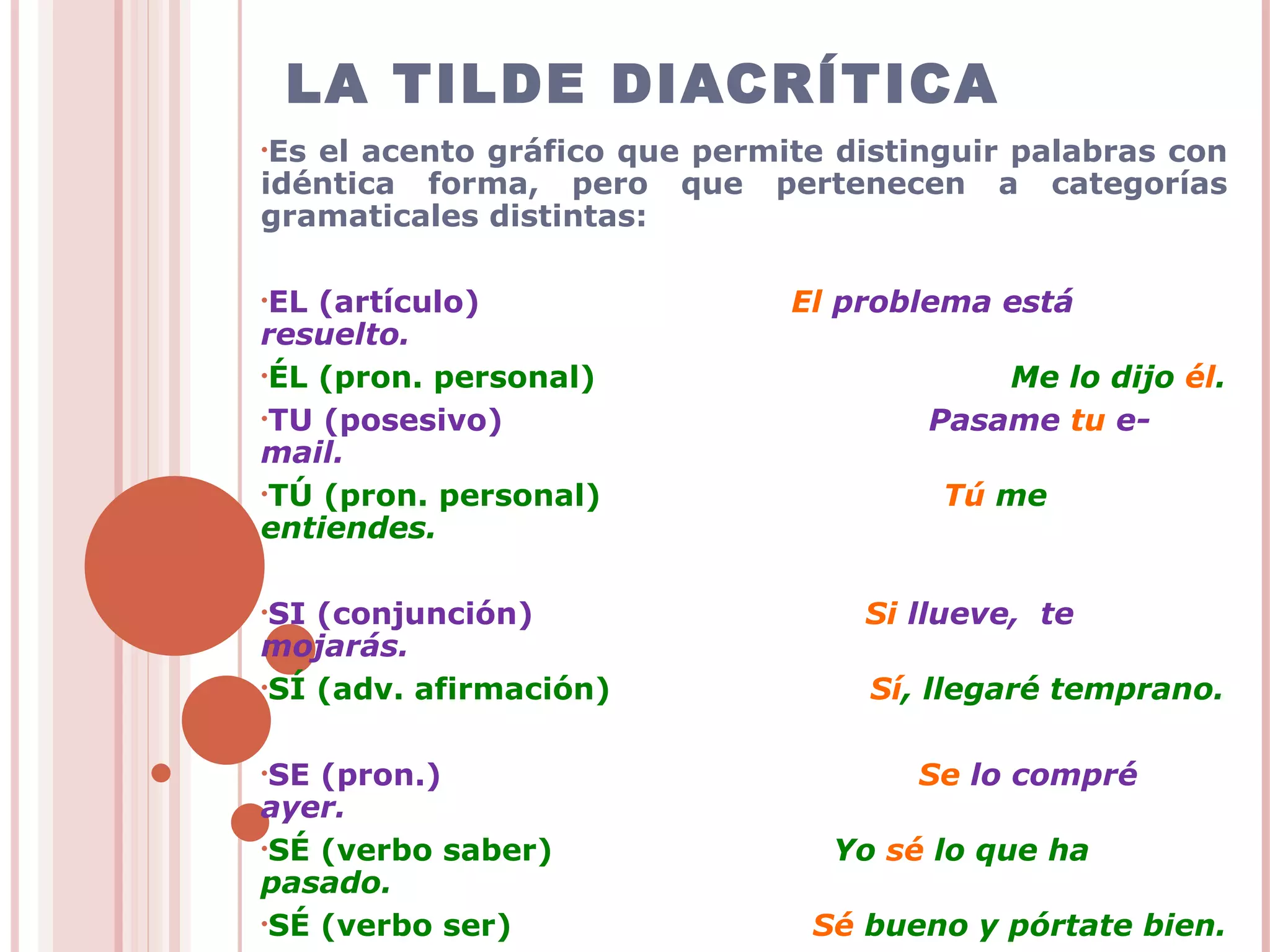 La tilde diacrítica | PPT