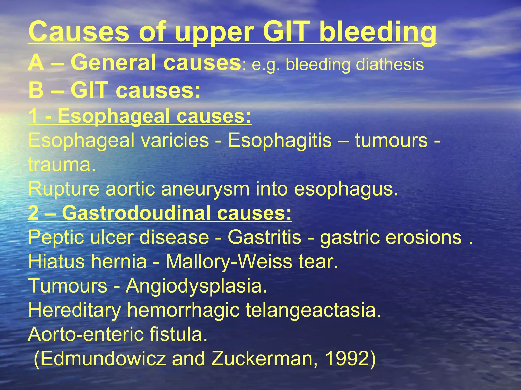 hematemesis melena GIT bleeding egypt Draz MY | PPT