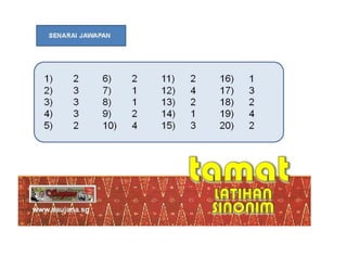 Latihan Perkataan Seerti untuk P4 | PDF
