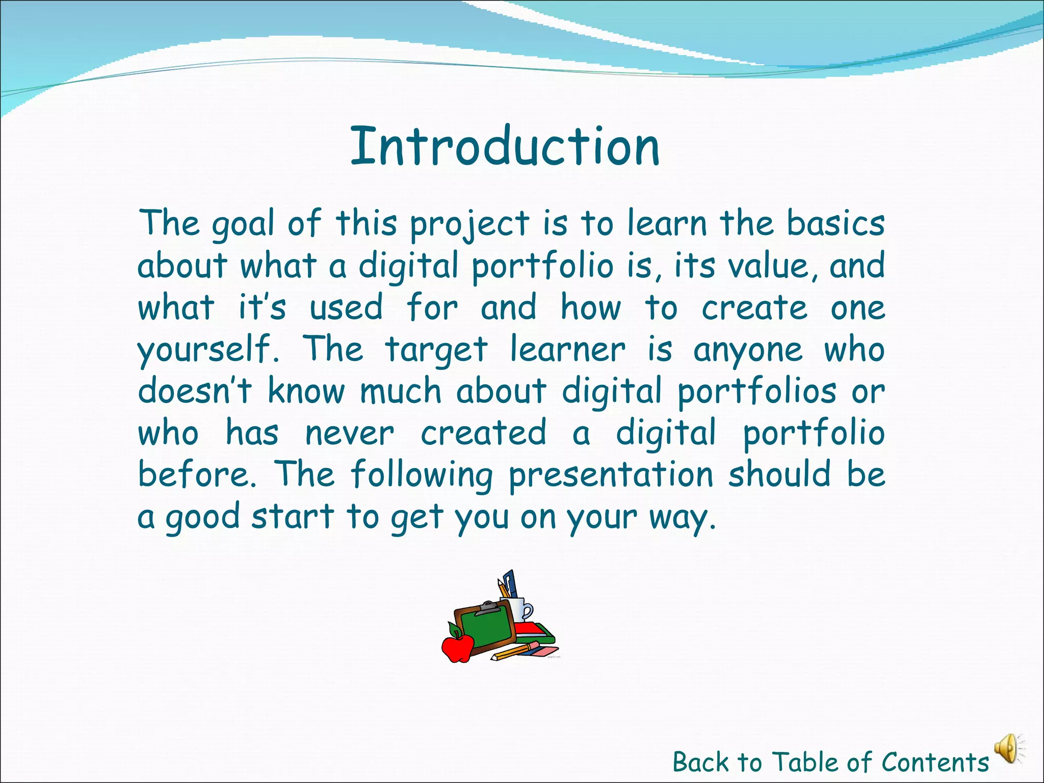 Create a Digital Portfolio PowerPoint | PPT