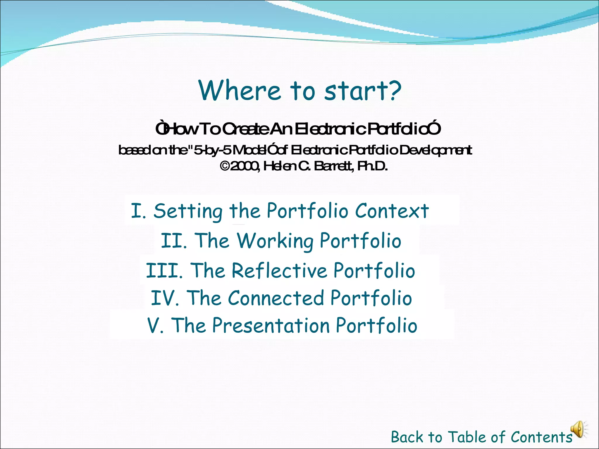 Create a Digital Portfolio PowerPoint | PPT
