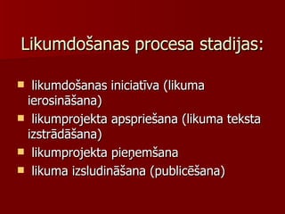 Likumdošanas process | PPT