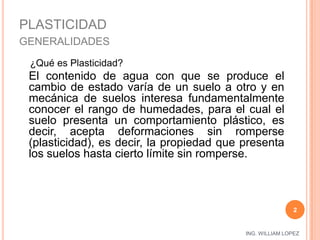MECANICA DE SUELOS-PLASTICIDAD | PPTX