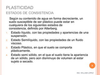 MECANICA DE SUELOS-PLASTICIDAD | PPTX