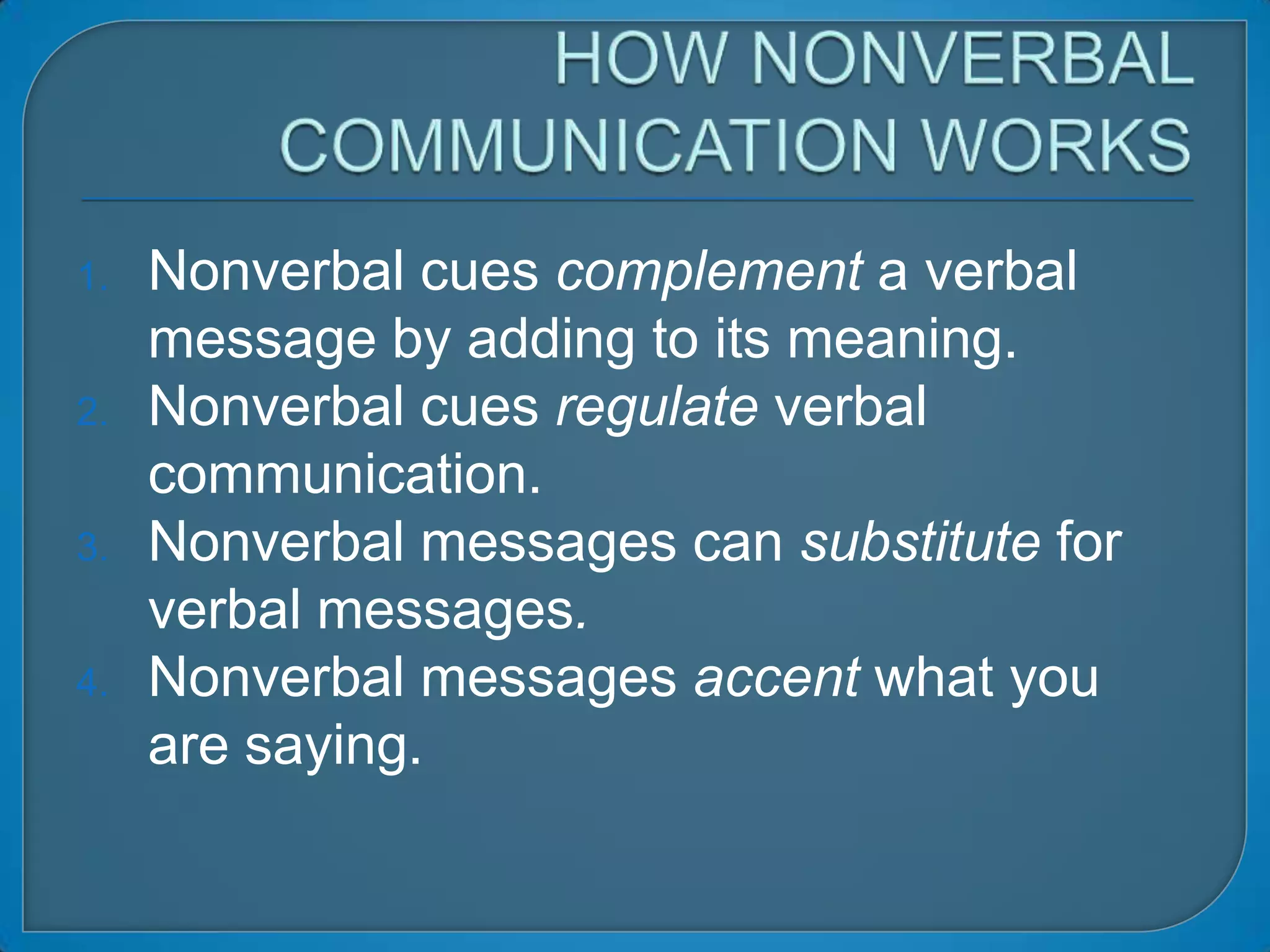 nonverbal communication | PPTX