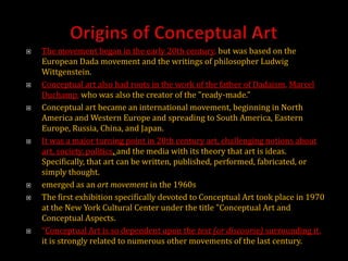 Conceptual Art grade 12 art history | PPTX