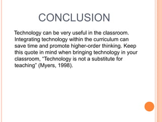 C:\Users\Owner\Desktop\Technology In The Classroom | PPTX