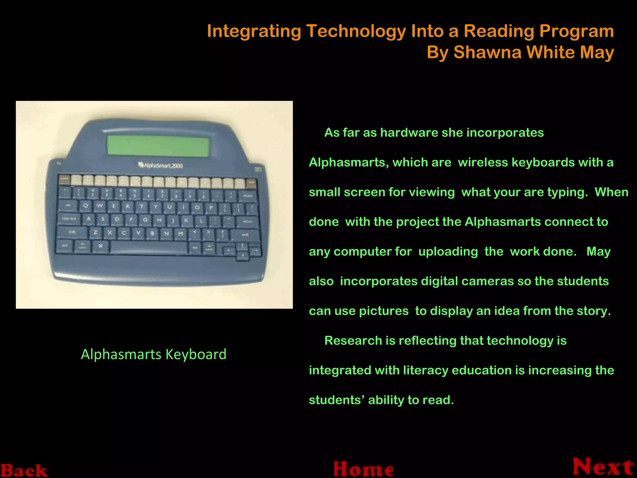 Teaching reading with technology | PPT | Tablets and E-readers ...